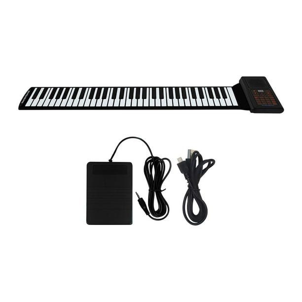 Teclado de piano enrollable de 61 teclas perfke piano eléctrico liviano ...