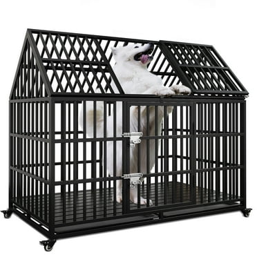 54 Inch Heavy Duty Dog Crate Extra Large Dog Cage Kennel ...