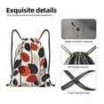 Drawstring Backpack, Modern Abstract Leaf Pattern Light Waterproof ...