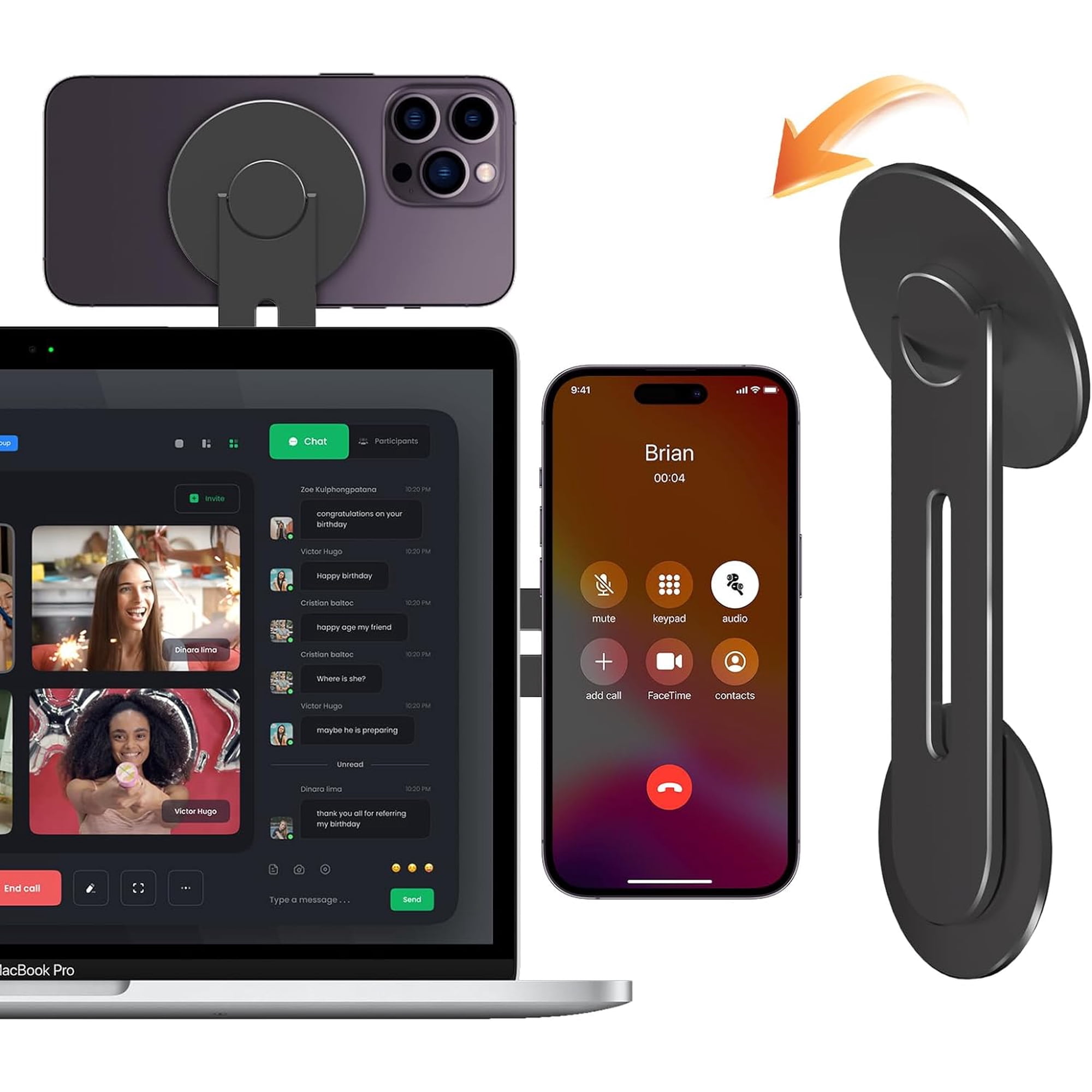 Click here for Siabc-Magnetic Laptop Phone Holder  Adjustable Con... prices