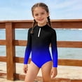 Afdoent Girls One Piece Swimsuits Kids Fashion Gradient Print Full ...