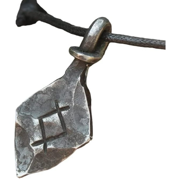Forged Iron Inguz Ingwaz Yngvi Rune Viking Amulet Runic Nordic Pendant ...