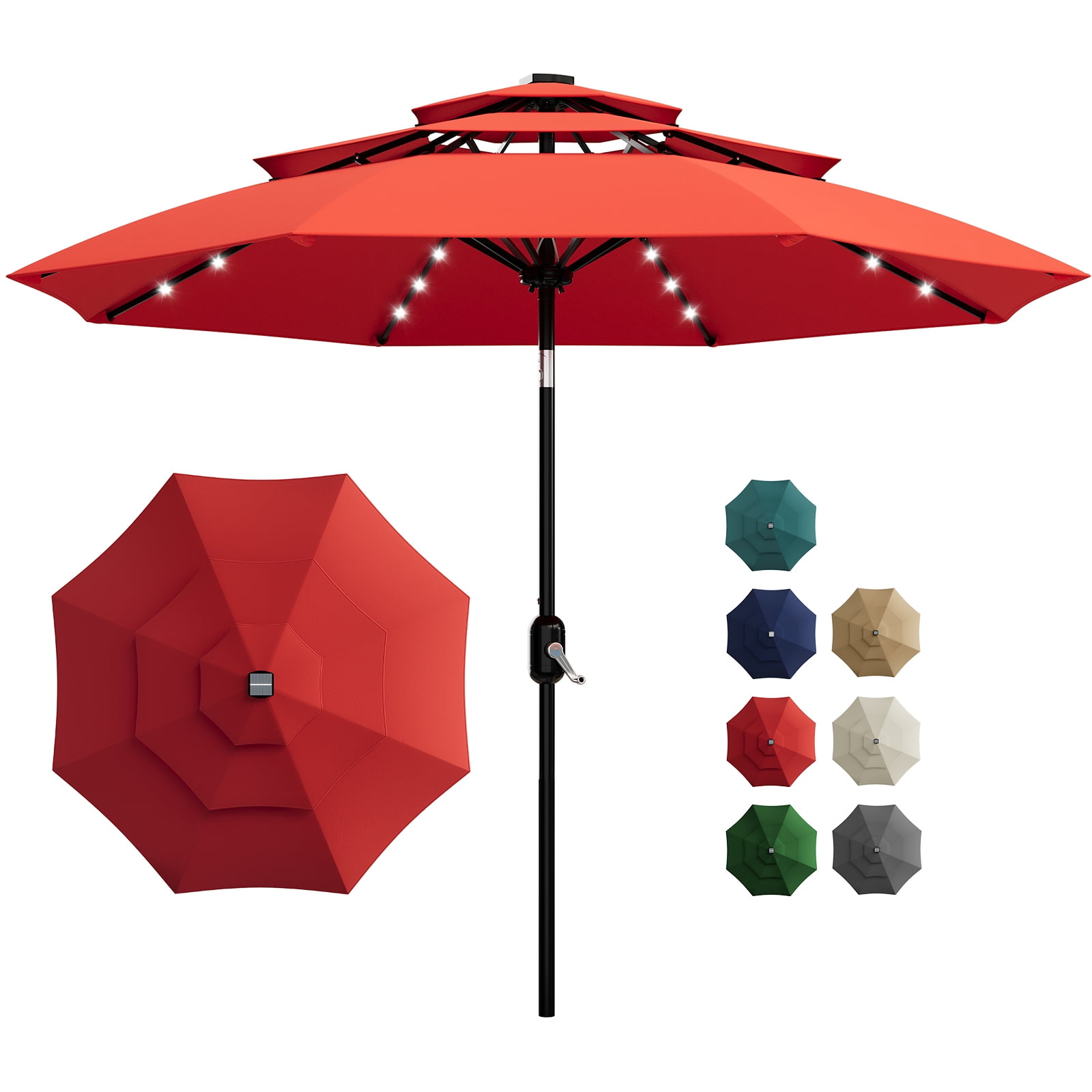 Click here for Tropow 3-Tier Solar Patio Umbrella With Led Lights... prices