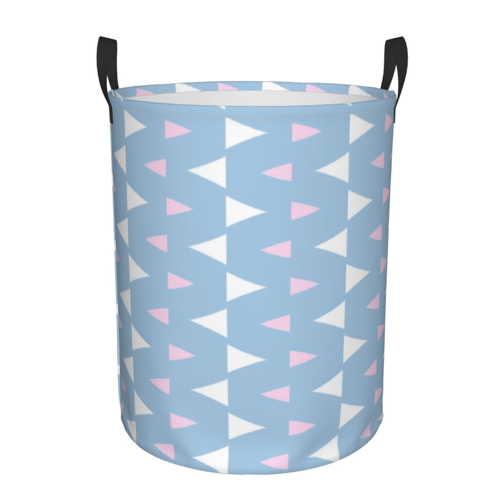LNWH Laundry Basket, Blue Fabric Art Pattern Foldable Laundry Hamper ...