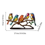 RBCKVXZ Colorful Bird Metal Ornaments, Colorful Glass Bird Decoration ...