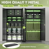72 inch Metal Storage Cabinet with Locking Doors and Adjustable Shelves ...