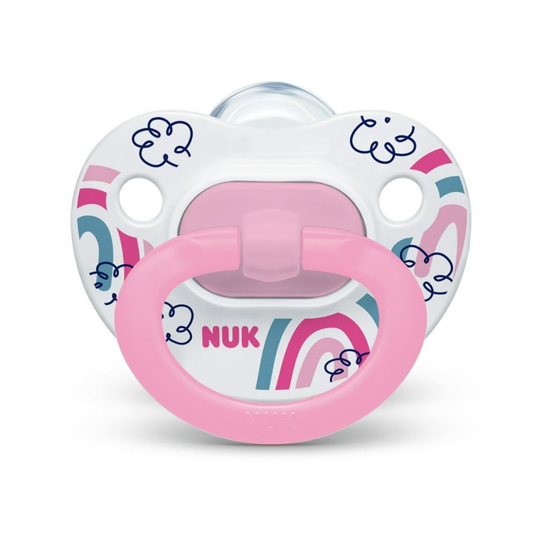 NUK Glow-in-the-Dark Orthodontic Pacifiers, Girl, 6-18, 47% OFF