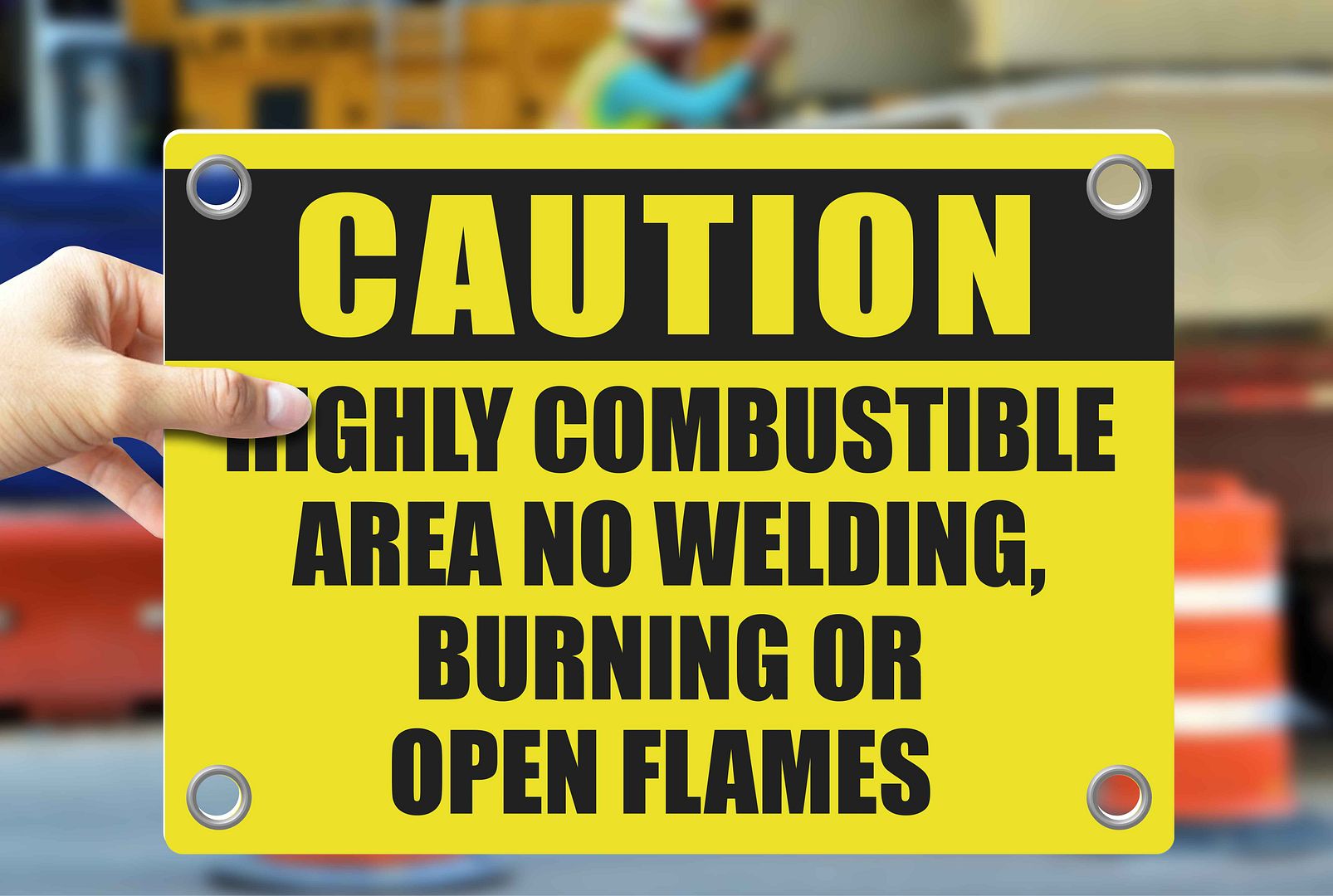 HIGHLY COMBUSTIBLE AREA NO WELDING, BURNING OR PEN FLAMES | Warning ...