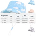 CHUMUD Kids Sun Hat, Toddler Cloud Print Bucket Hat with Chin Strap ...