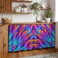 Abstract Art Cabinet Curtains 32" W x 55" L Blue Purple Yellow Gradient ...