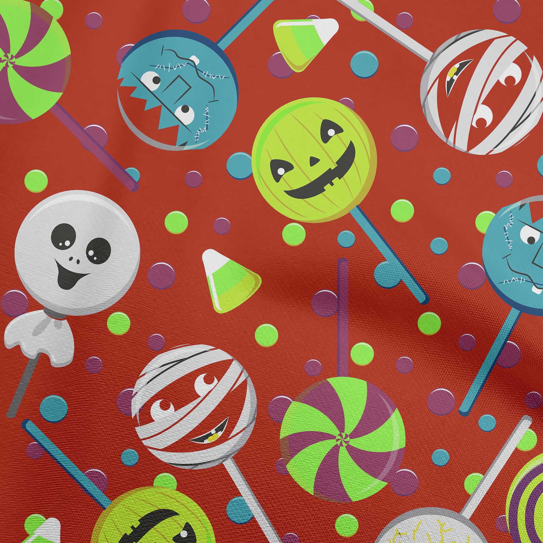 oneOone Cotton Poplin Red Fabric Halloween Sewing Material Print Fabric ...