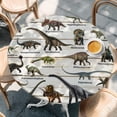 Animal Dinosaur Round Fitted Tablecloth with Elastic Edge,Waterproof ...