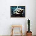 HOMICOZI Great White Shark Poster Canvas Wall Art Picture Print Bedroom ...