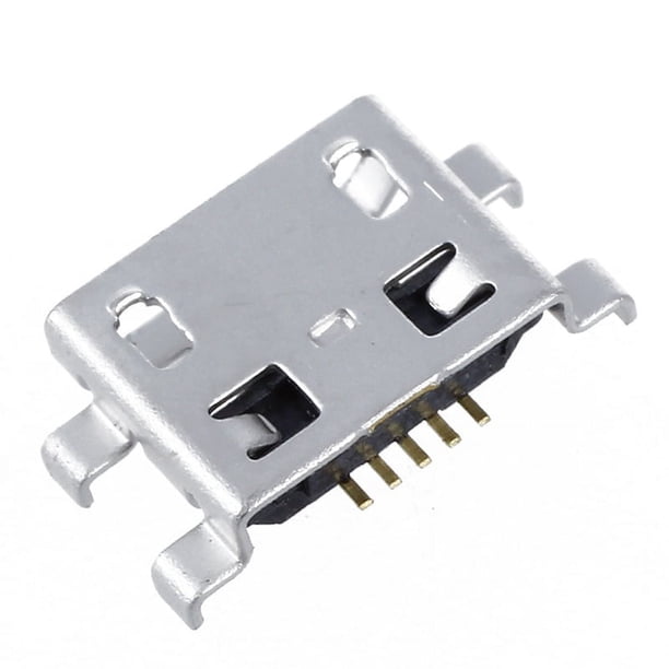 10 x Conector mini USB hembra tipo B plateado de 5 pines para cargador ...