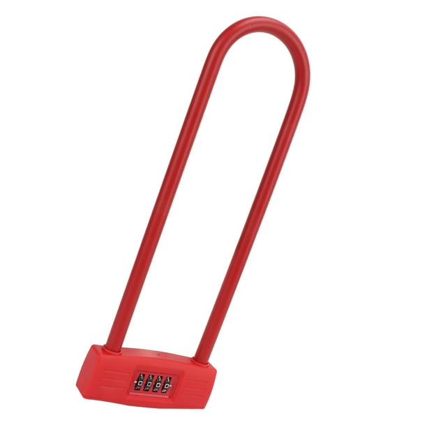 U Lock, 4 Digit Combination Safe High Strength Anti Theft Long Shackle ...