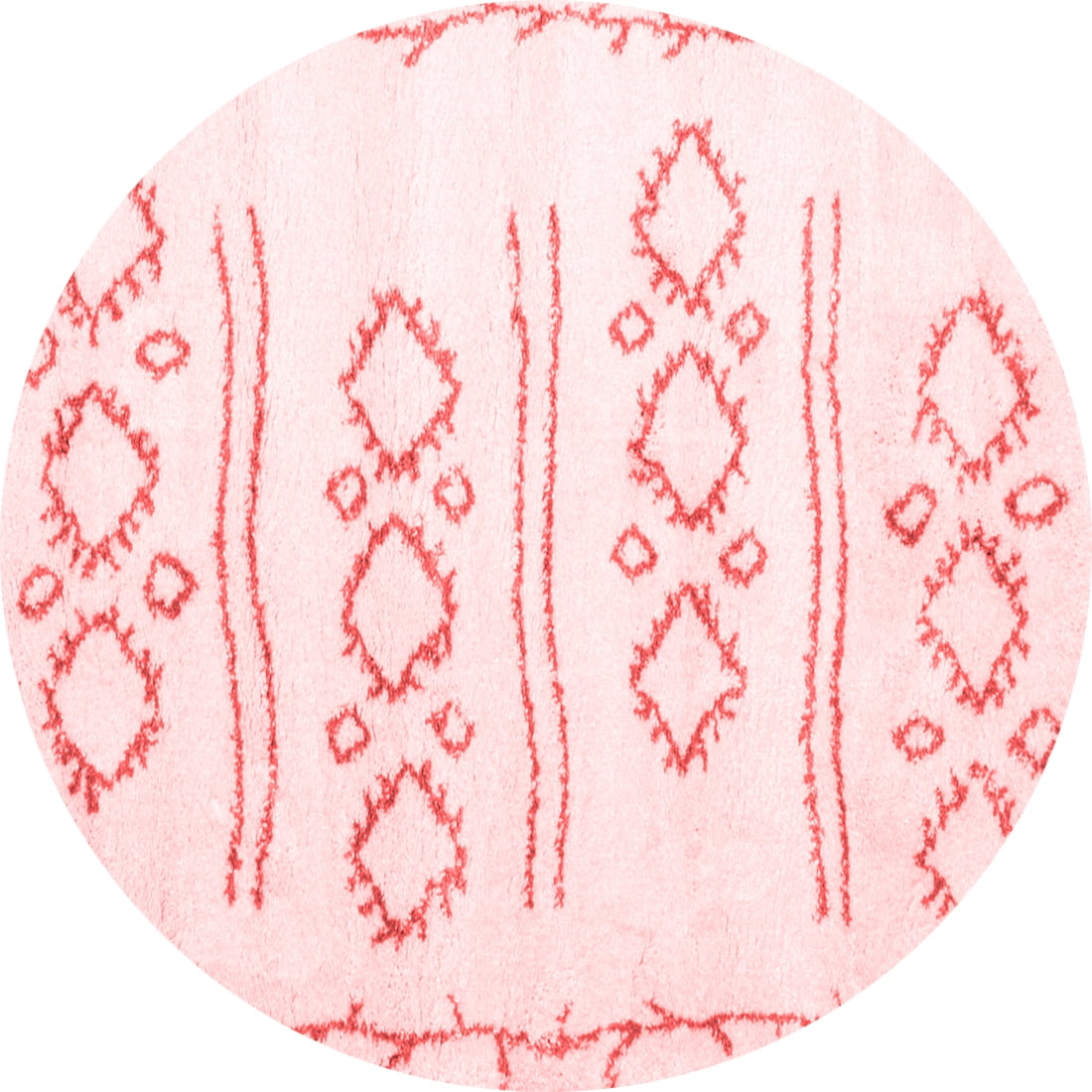 Ahgly Company Indoor Round Solid Red Modern Area Rugs, 8' Round ...