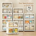2–5 Tier Lidded Storage Bins with Wheels, Dual-Opening Stackable ...