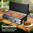 VIVOHOME 2-Burner Outdoor Griddle Station with Detachable Griddle Plate ...