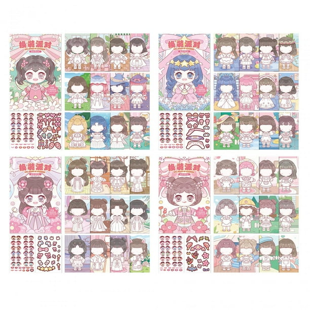 4 Pieces Make A Face Sticker Book Scrapbooking Collecting Wrapping Make ...