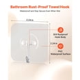 12 Pack Heavy Duty Stainless Steel Adhesive Hooks 15 lbs Max Load ...