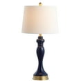 Cayson 29 in. Navy Curved Table Lamp with White Shade - Walmart.com