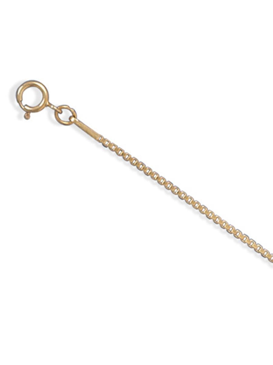 Box Chain Necklace 1mm Width 14K Yellow Gold-filled - Made in the USA ...