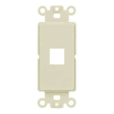 Construct Pro 12-Port Keystone Wall Plate with Screwless Face (Double ...