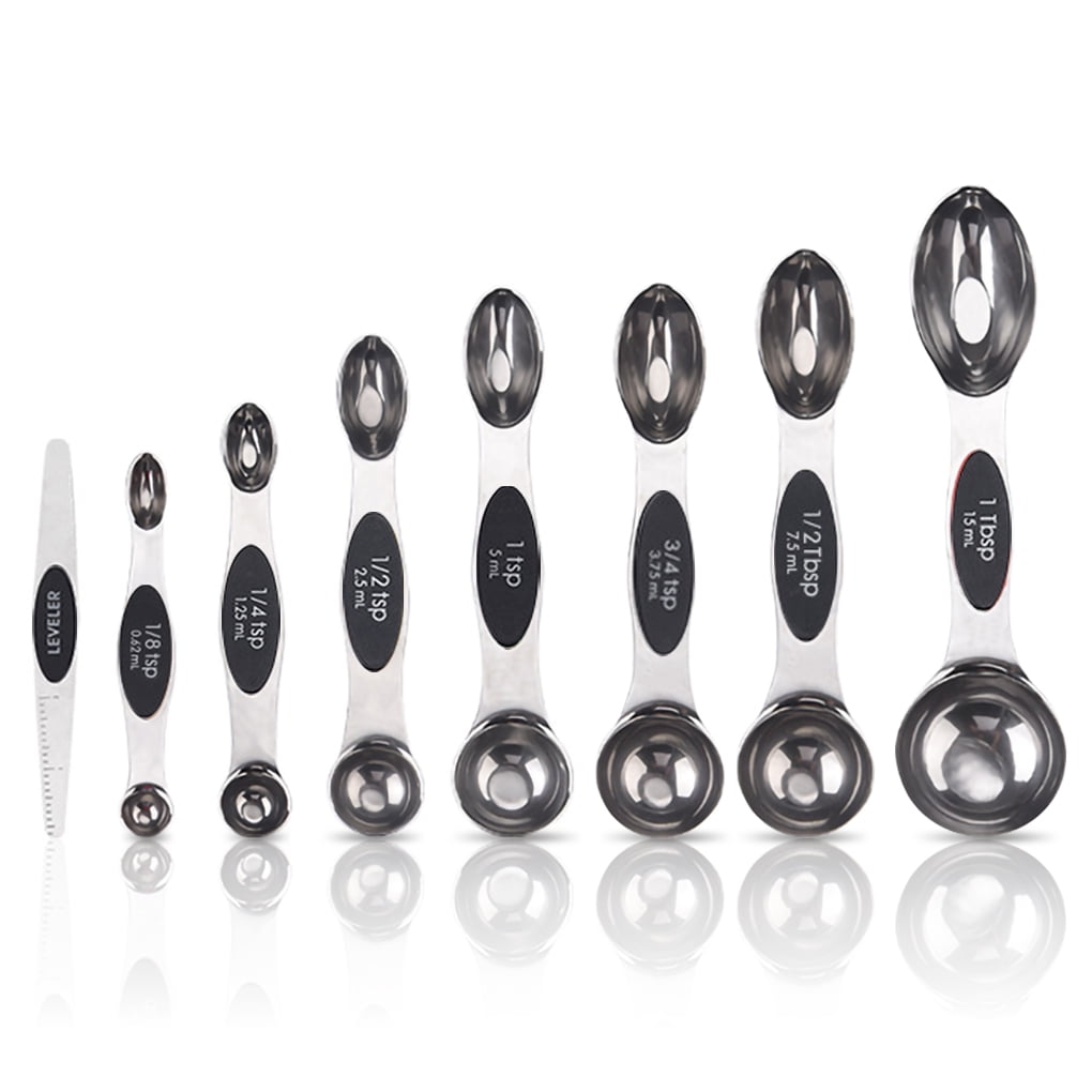 Linyer Handheld Dual Sided Measuring Spoons Ingredients Stainless Steel ...