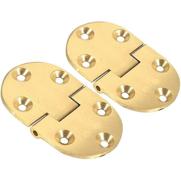 Folding Flip Hinge, Solid Brushed Brass Folding Table Hinges with ...