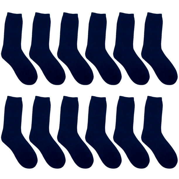 12 Pairs School Uniform Navy Color Crew Socks For Adult & Teenager ...