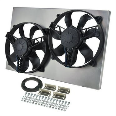 Derale Performance 16826 Gray/Black High Output Dual Radiator Fan ...