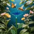 1PC Flower Design Bee Watering Station - Metal Bee Bath and Butterfly ...