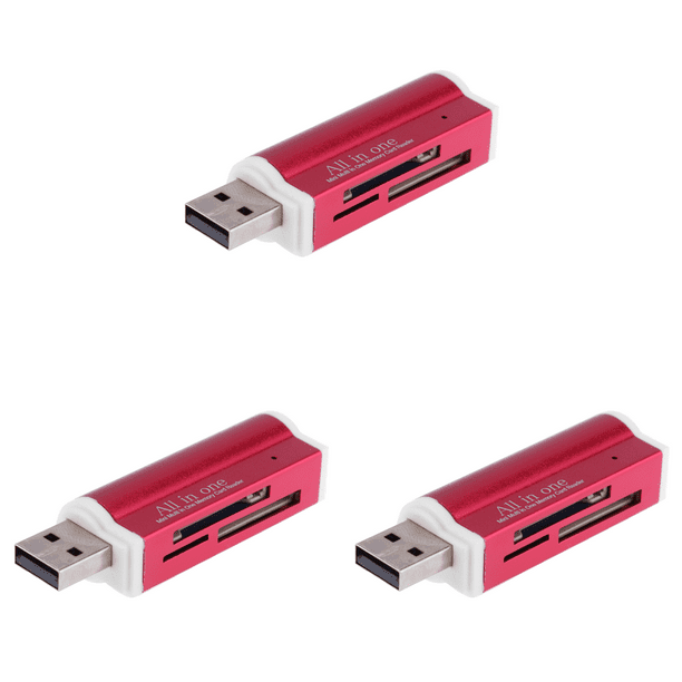 Lector Tarjetas Multimemoria USB2.0 4 en 1 para SD/SDHC/Mini SD/MMC/TF () Rojo Btafrte | Bodega ...
