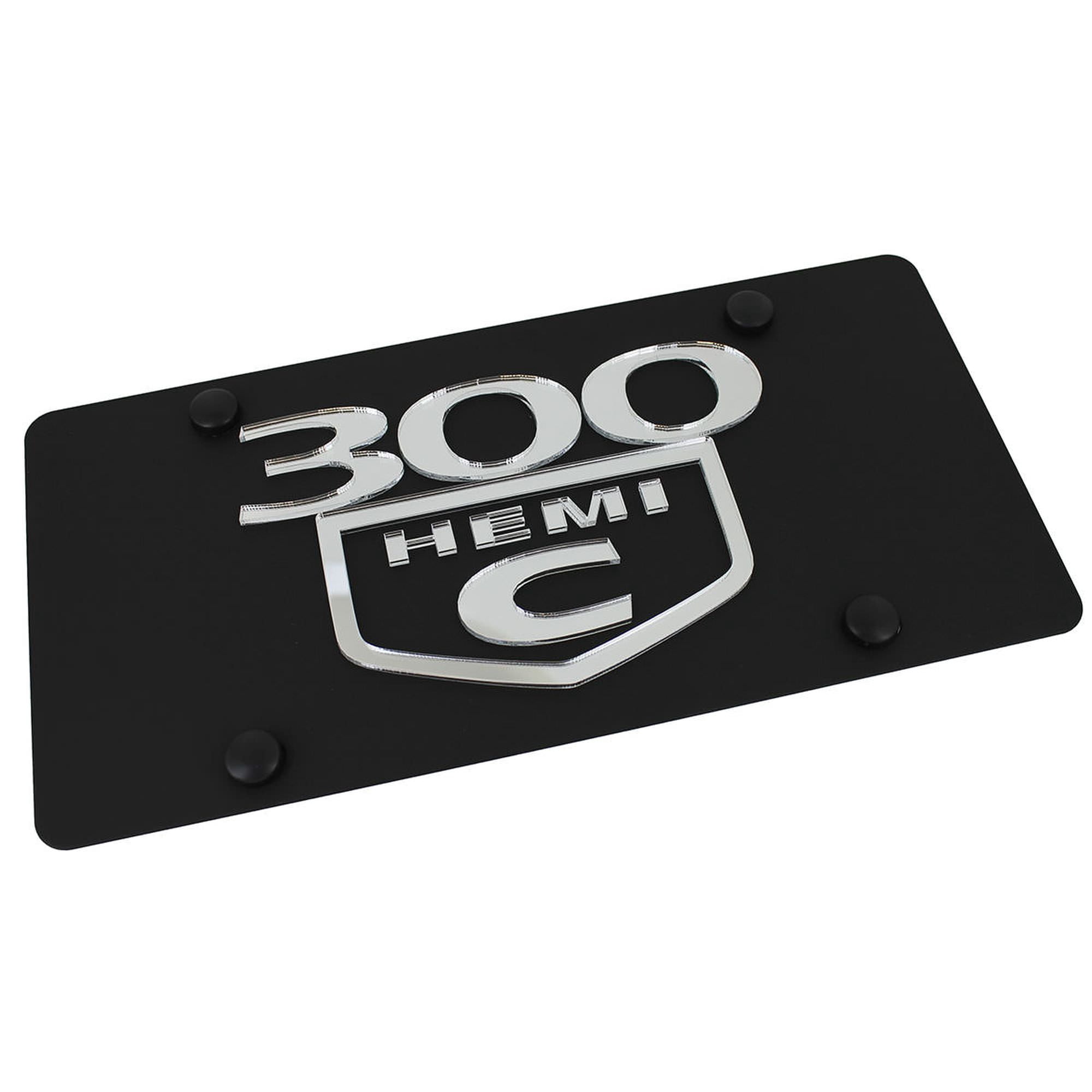 Chrysler 300C Hemi Logo License Plate (Black) - Walmart.com