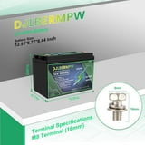 DJLBERMPW 4Pack 12V 100Ah LiFePO4 Battery, Deep Cycle, BMS, Golf Cart ...