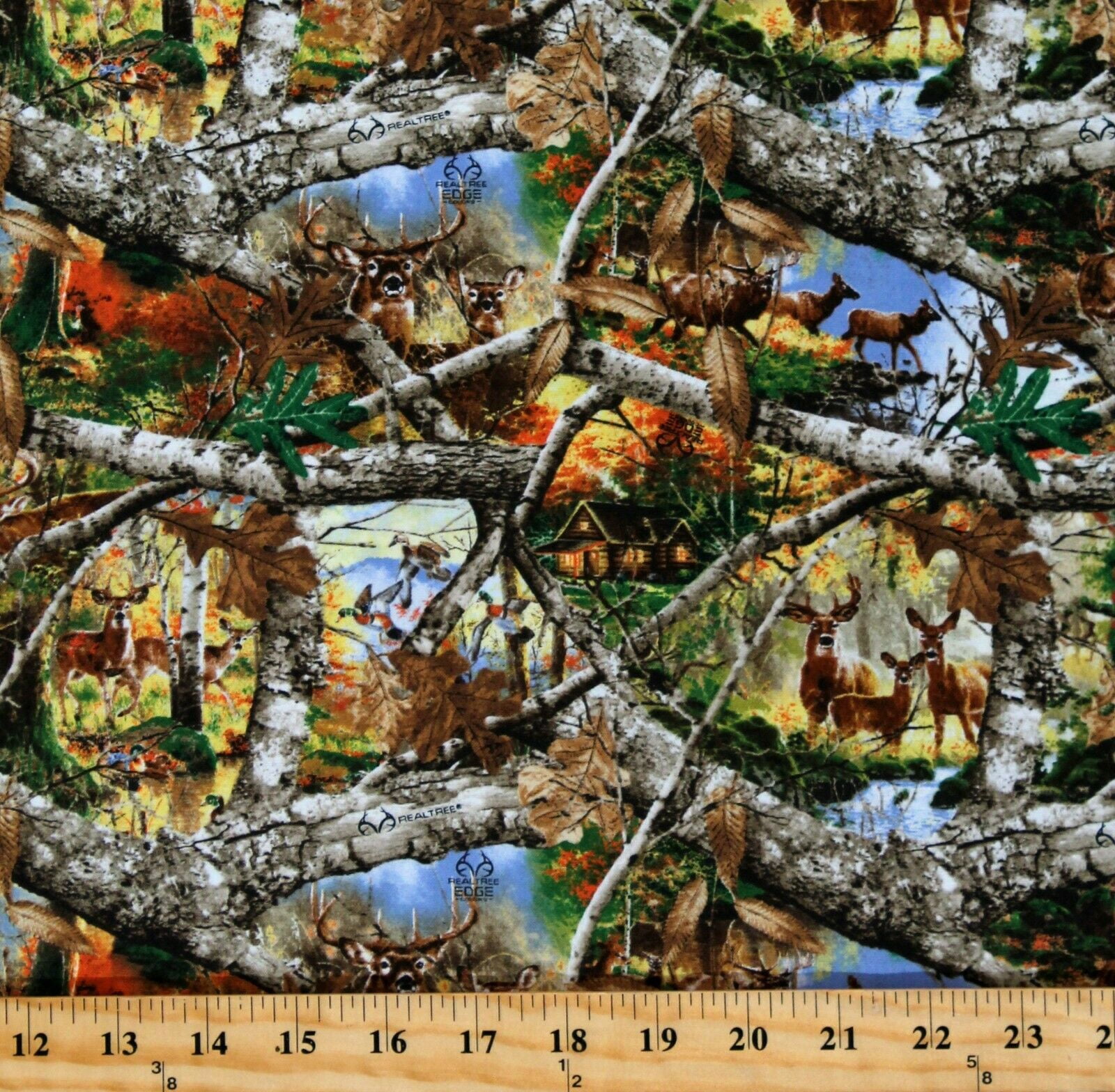 Cotton Deer Trees Branches Leaves Real Tree Blaze Edge Scenic ...