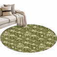 Coconut Tree 4' Round Rug for Cozy Reading Nook Home Office Chair Area ...