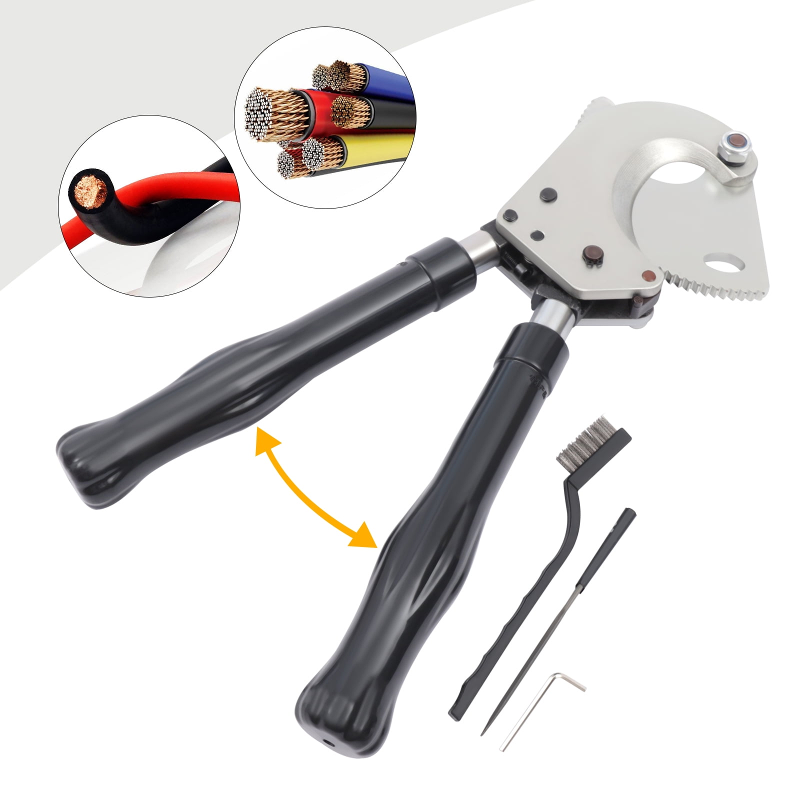 Miumaeov Ratchet Cable Cutter Ratcheting Cutter Heavy Duty Wire Cutter ...