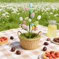 Easter Egg Floral Pick with Colorful Speckled Eggs and Daisies, Spring ...