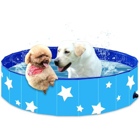Foldable dog pool, collapsible dog bathtub, paddling pool and pet pool ...