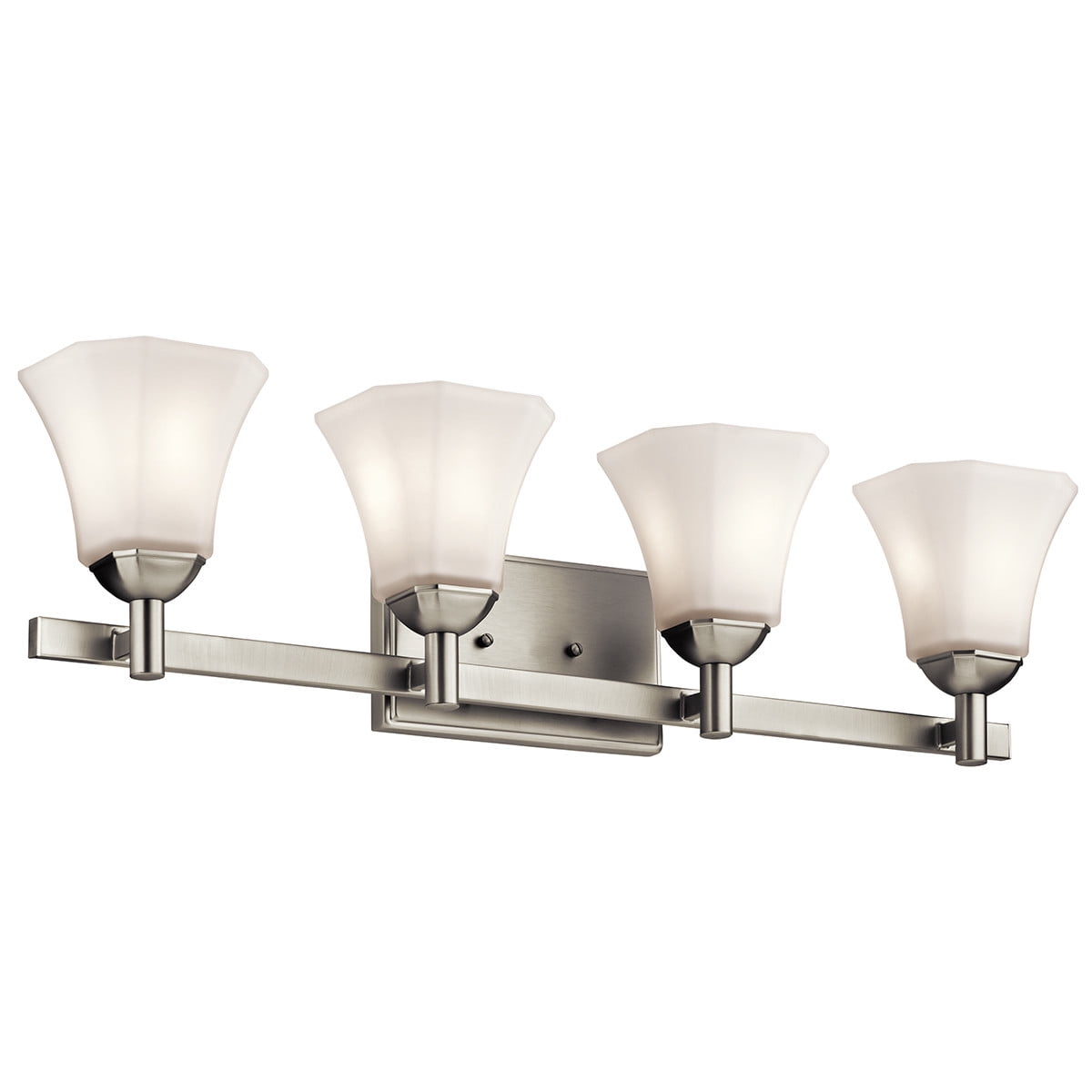 Kichler Serena Bathroom Vanity Light, 4-Light Fixture, Steel Frame ...