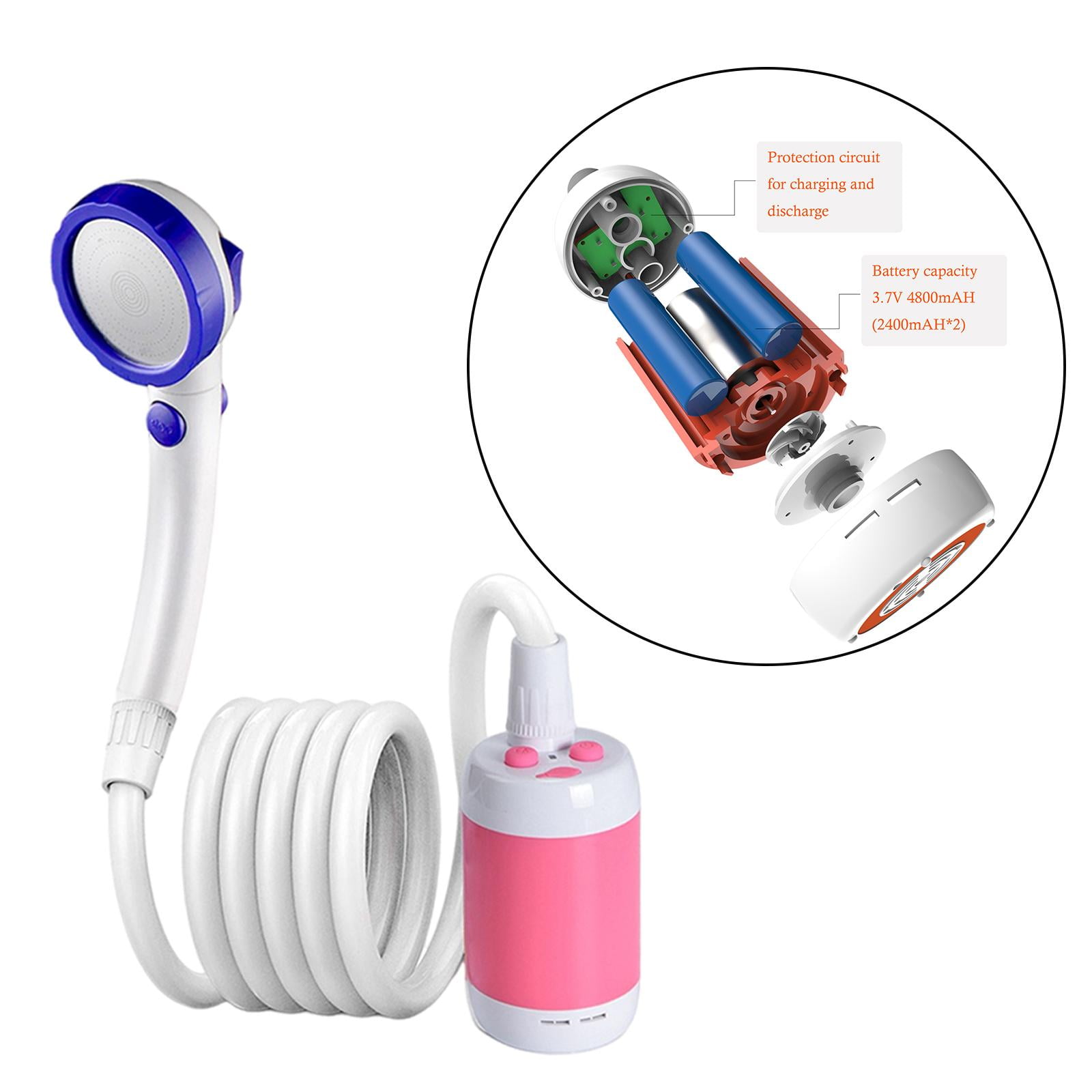 Ducha portátil para exteriores, batería recargable, para acampar ...