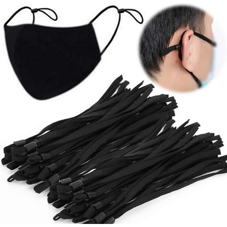 Upgraded Length 50 Pieces Elastic Mask String with Adjustable Buckle ...