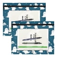 ALAZA Ghosts Skull Pattern Pencil Pouch 3 Ring Binder with Clear Window ...
