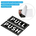 Uxcell Push Pull Door Sign 2"x5" PVC Adhesive Horizontal Pull Push ...