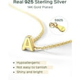 925 Sterling Silver Initial Necklace For Women Dainty Letter Jewelry ...