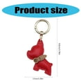 Adorable Miniature French Dog Keychain PU Leather Key Holder Bag Charm ...