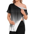 Womens Post Shoulder Surgery Shirts Short Sleeve Side Snap Tear Away ...