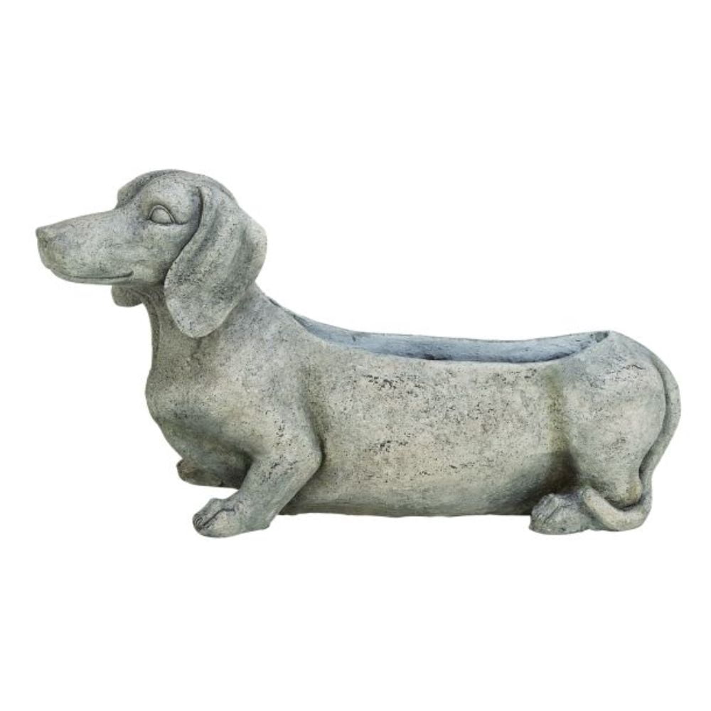 Polystone Dog Flower Pot 23"W, 8"H - Walmart.com