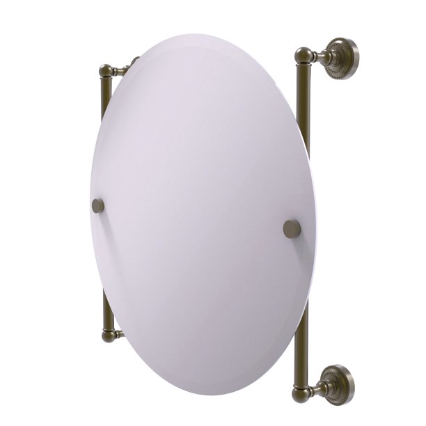 Dottingham Collection Round Frameless Rail Mounted Mirror - Walmart.com